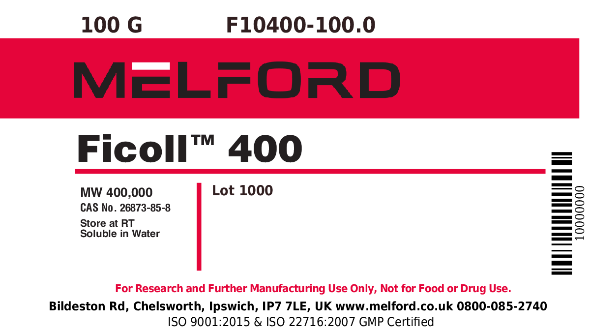 F10400-100.0 - Ficoll 400 [Polysucrose 400], 100 Grams