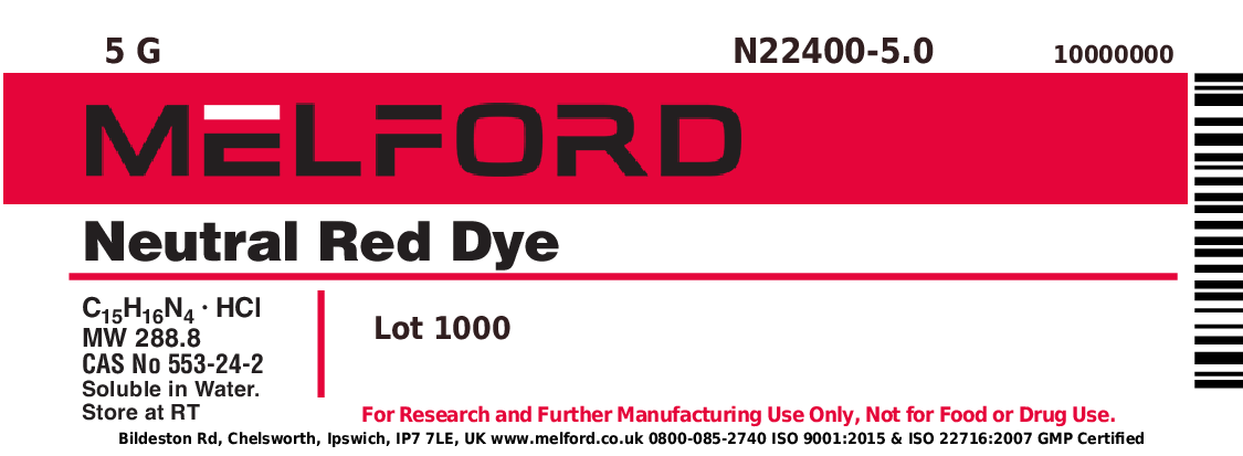 N22400-5.0 - Neutral Red Dye, 5 Grams