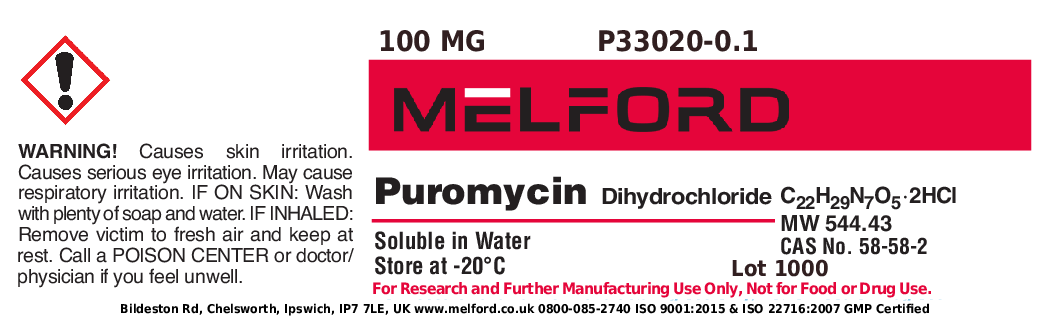 P33020-0.1 - Puromycin Dihydrochloride, 100 Milligrams