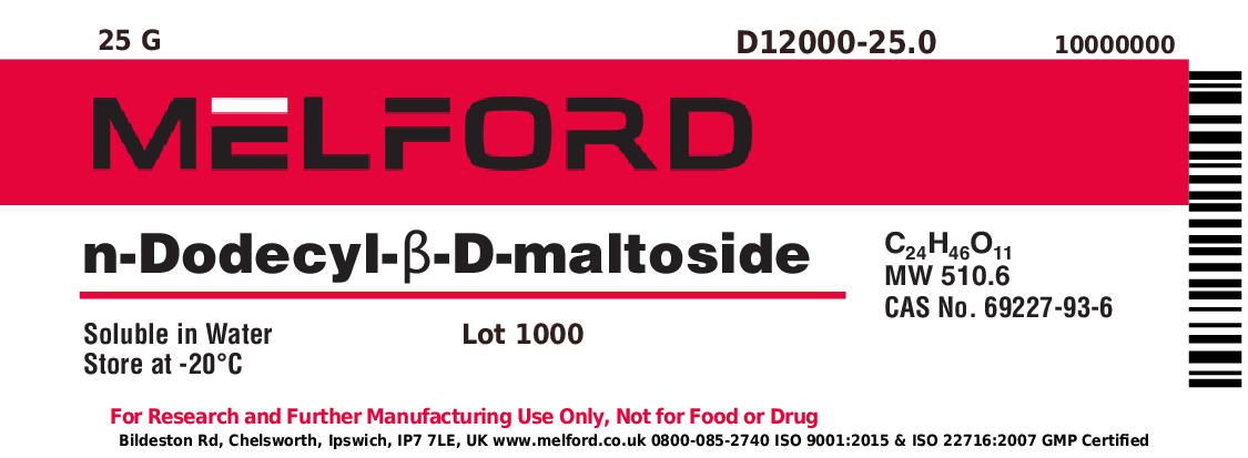 D12000-25.0 - n-Dodecyl-B-D-maltoside, 25 Grams